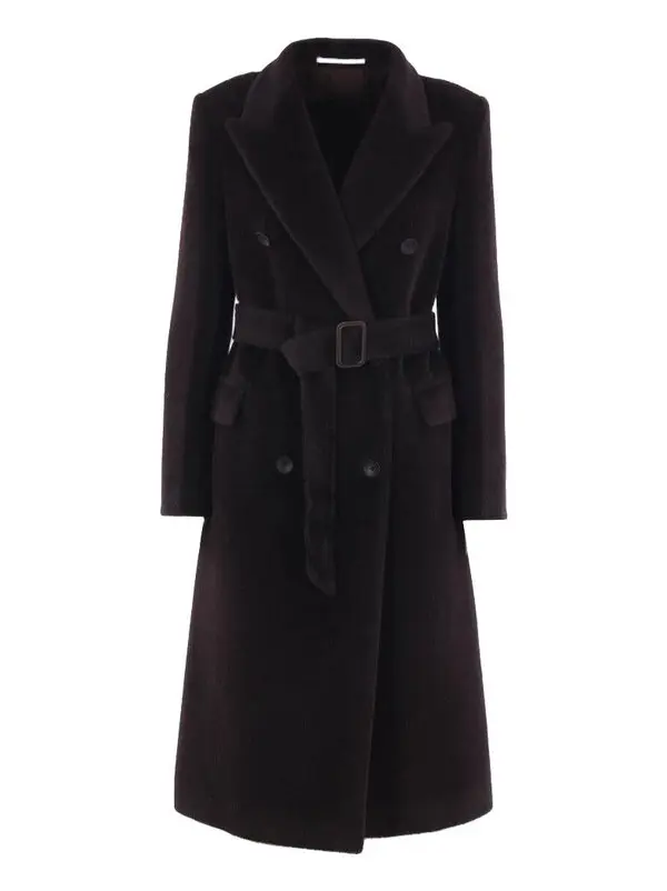 Tagliatore Double-breasted Alpaca And Wool Coat - Brown