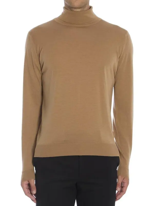 John Smedley Cherwell Roll Neck Pullover - Beige