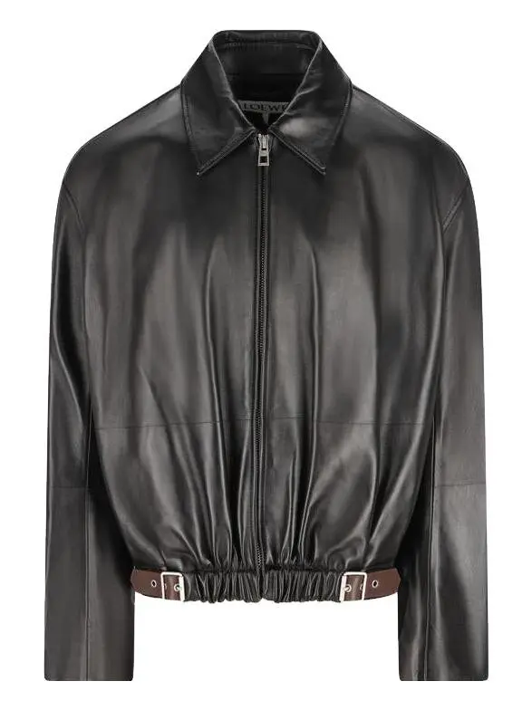 Loewe Leather Jacket - Black