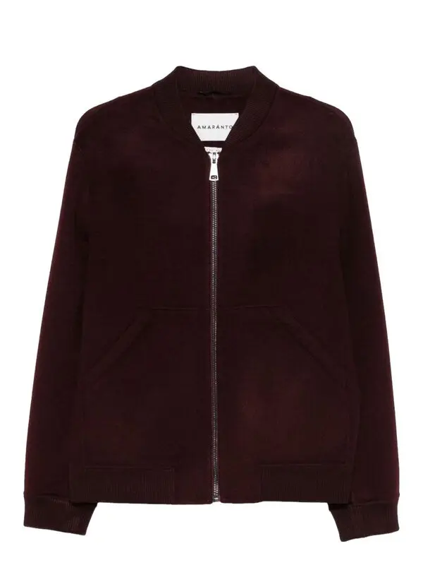 AMARANTO Zip Bomber Jacket - Purple