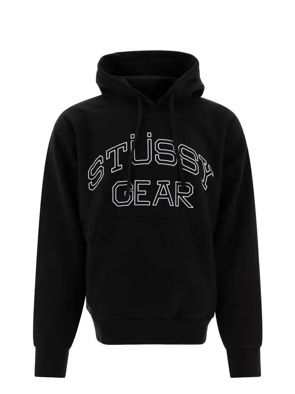StÜssy Relaxed Fit Logo Hoodie - Black