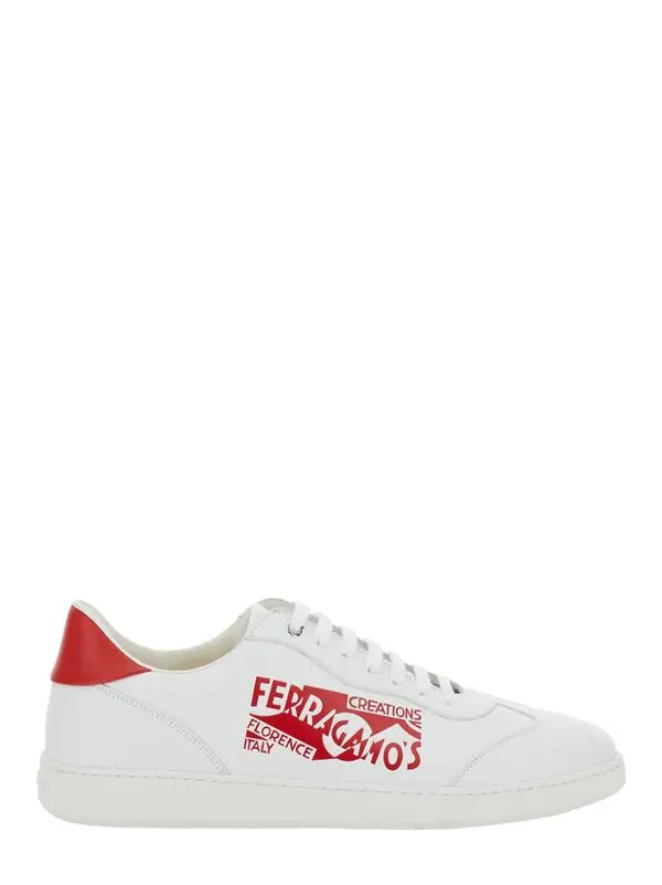 FERRAGAMO Achille Low Top Sneakers - White