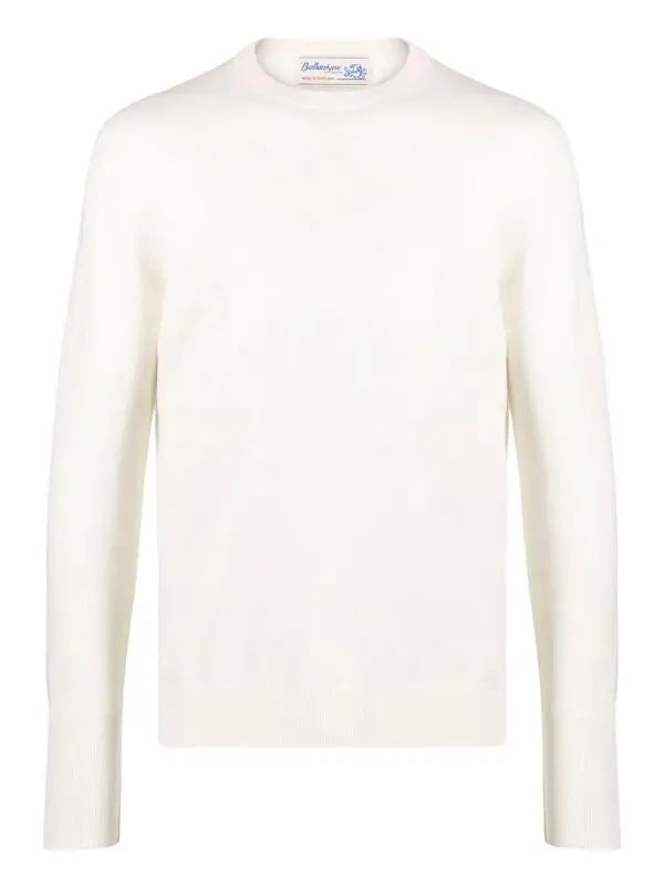 BALLANTYNE R Neck Pullover - White