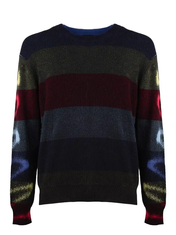 Paul Smith Striped Cotton Crewneck Sweater - Multicolor