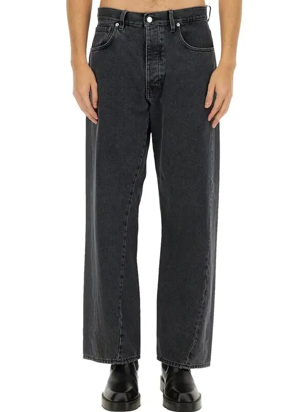 SUNFLOWER Wide Twist Jeans - Black