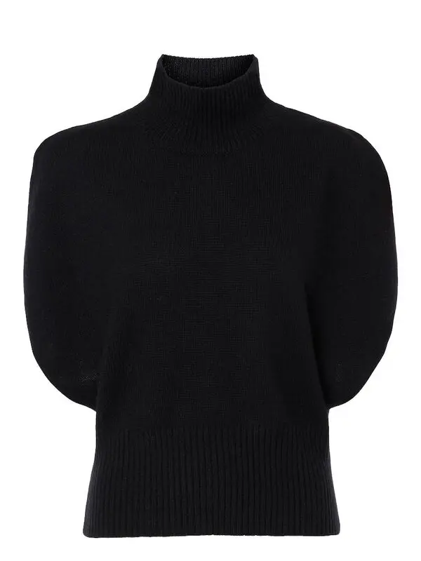 LISA YANG Zaya Knitted Cashmere Top - Black