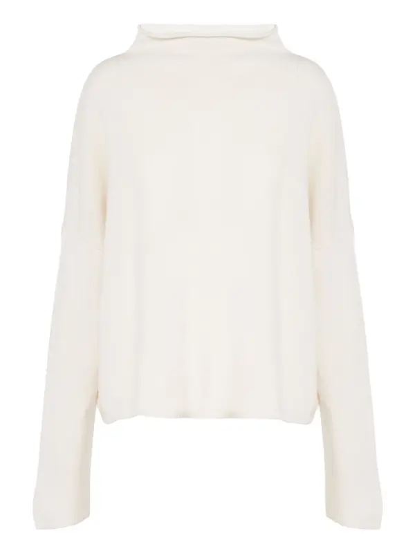 LISA YANG Sandy Cashmere Turtleneck Sweater - White