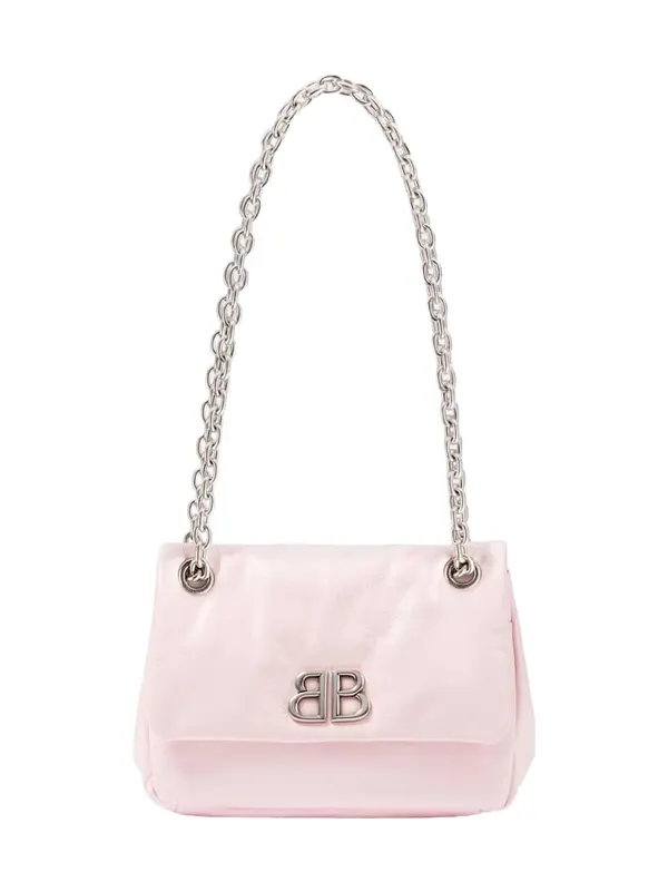 Balenciaga Monaco Mini Leather Shoulder Bag - Pink