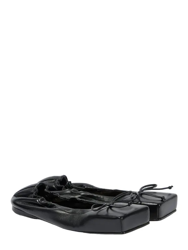 Jacquemus Ballet Leather Ballet Flats - Black