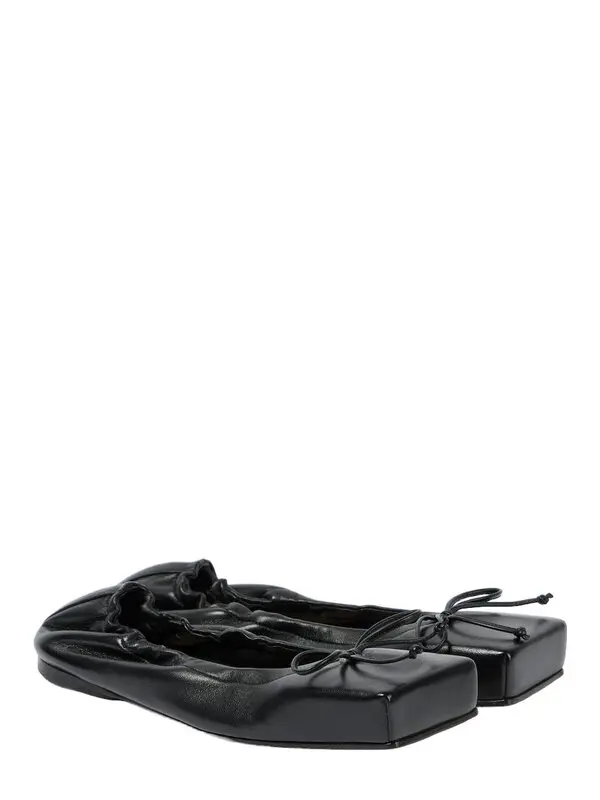 Jacquemus Ballet Leather Ballet Flats - Black