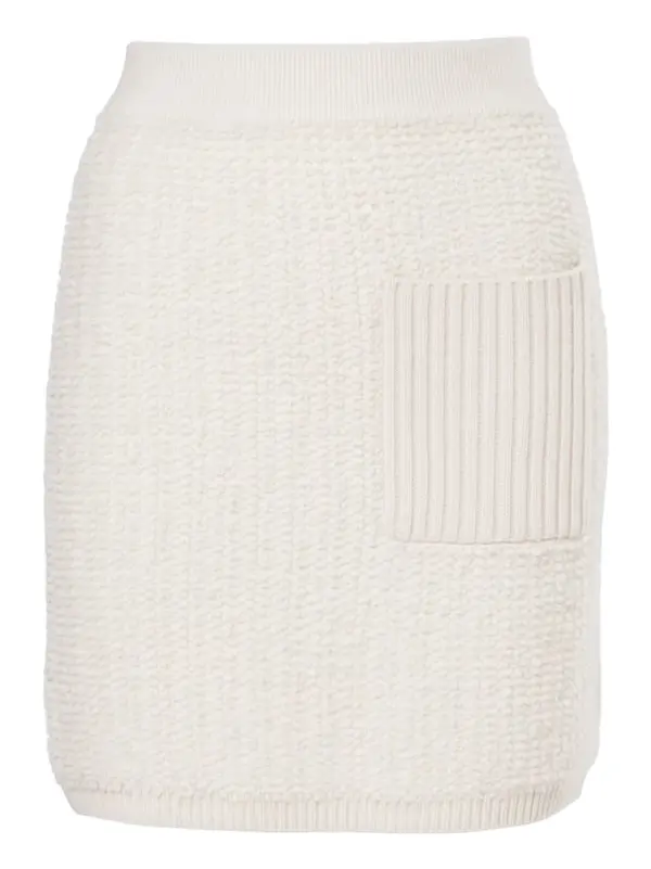 LISA YANG Imogen Knitted Cashmere Miniskirt - White