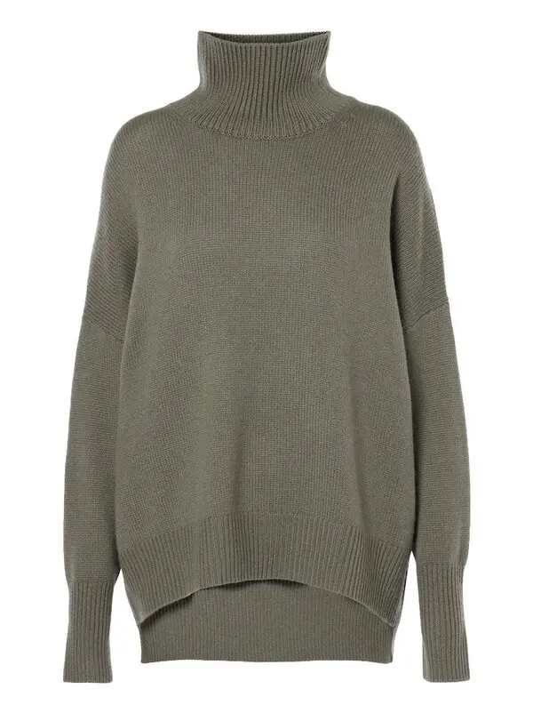 LISA YANG Heidi Cashmere Turtleneck Sweater - Green