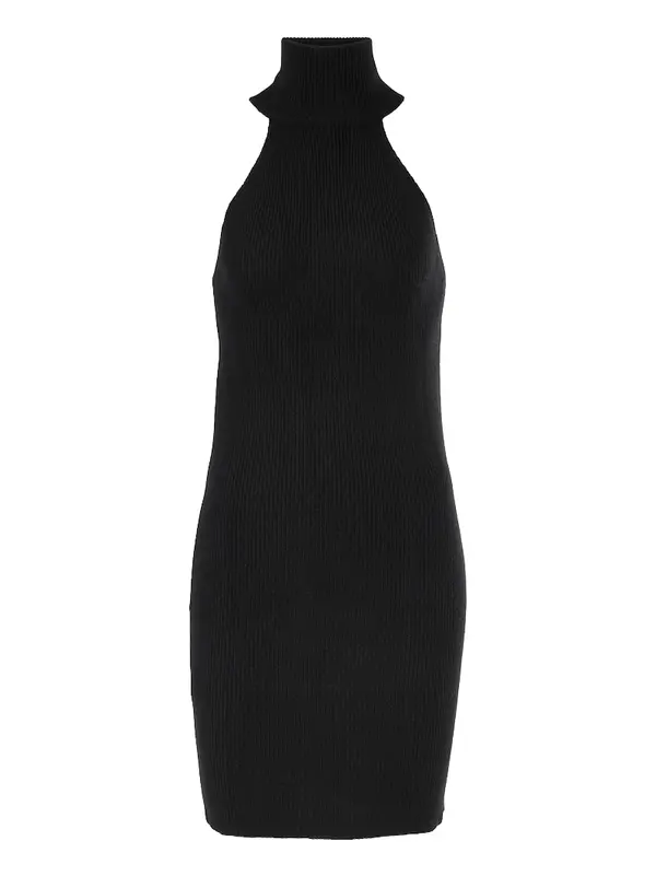 LISA YANG Carmen Ribbed-knit Cashmere Minidress - Black