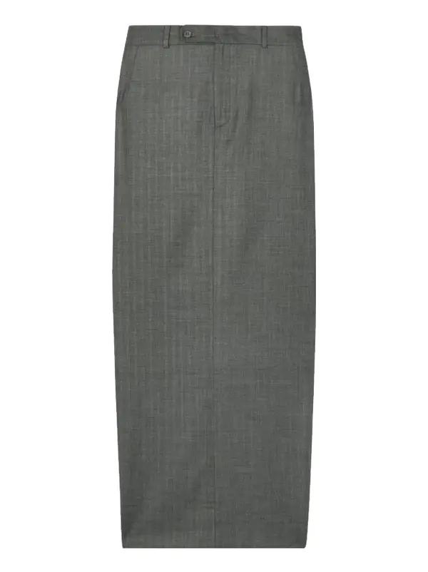 BETTTER Office Party Asymmetric Wool-blend Skirt - Gray