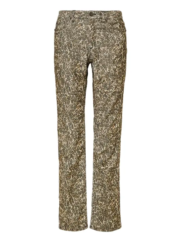 Isabel Marant Ferni Leopard-print Corduroy Pants - Animal Print