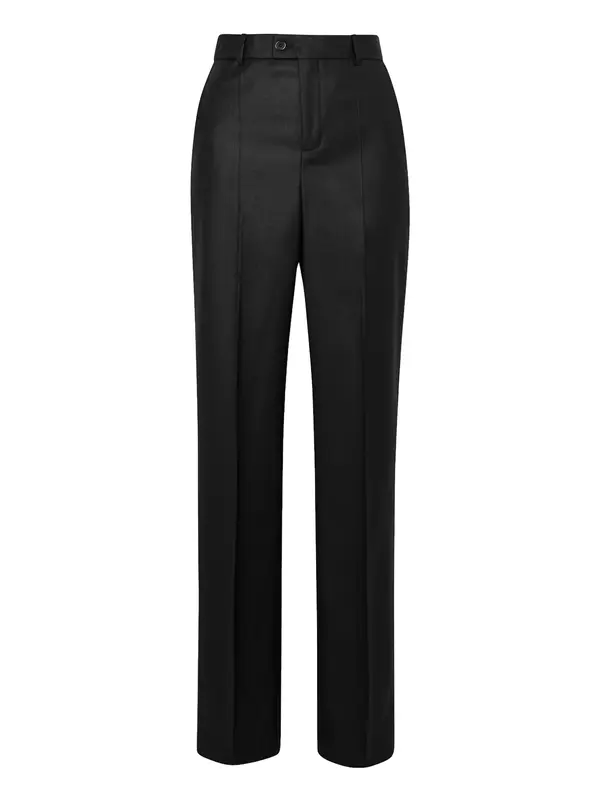 BETTTER Stretch Wool-blend Slim-leg Trousers - Black