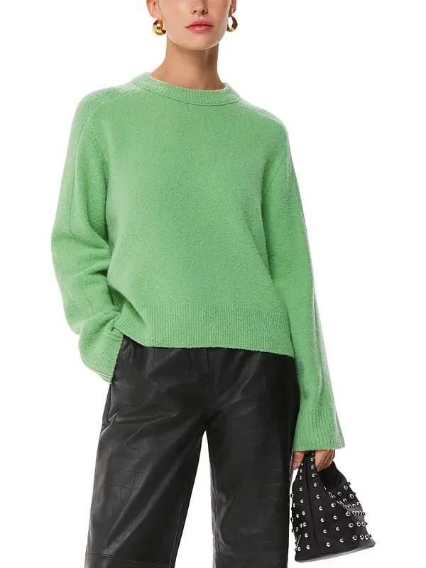 Whistles Alana Crewneck Sweater - Green