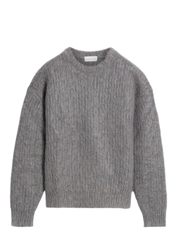 John Elliott Brushed Ribbed-knit Sweater - Gray