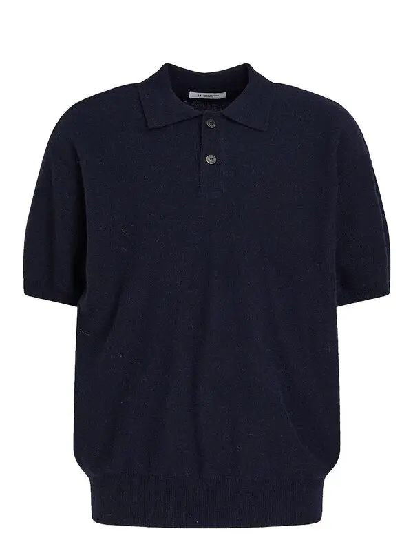 LE17SEPTEMBRE Woolblend Polo Shirt - Midnight Blue