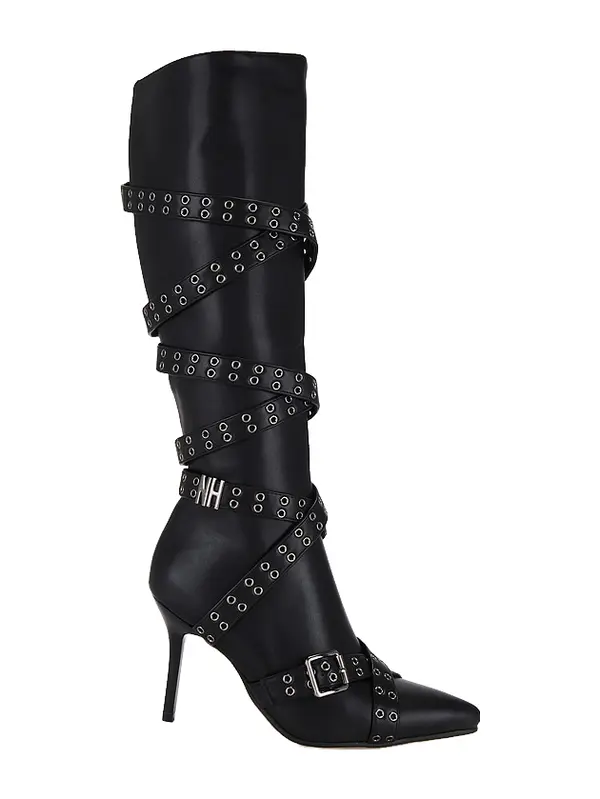 NIIHAI Strappy Boots - Black
