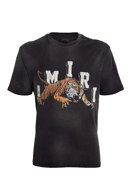 Amiri Vintage Tiger Tee Shirt - Black