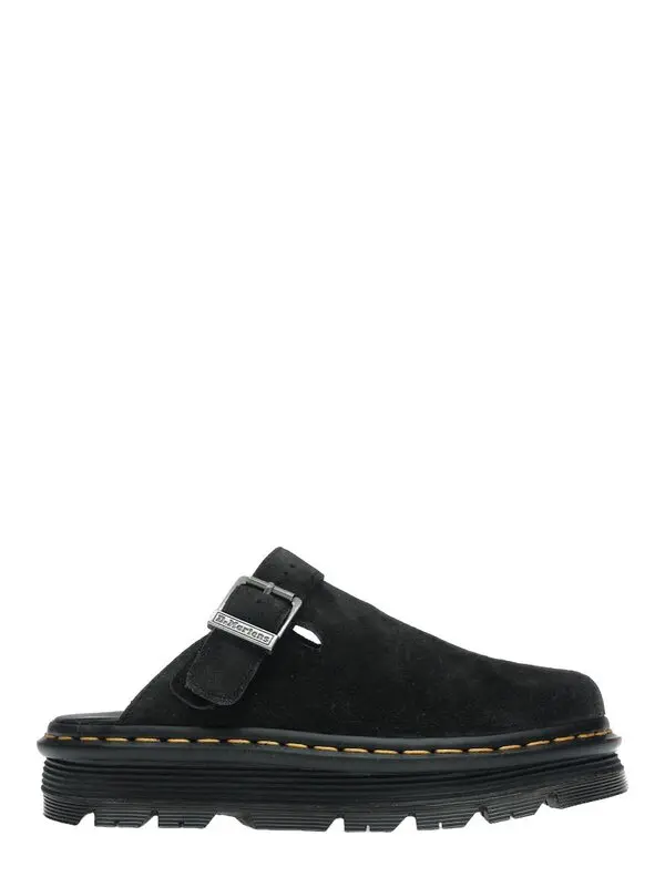 Dr. Martens Zebzag Suede Slingback Platform Mule - Black