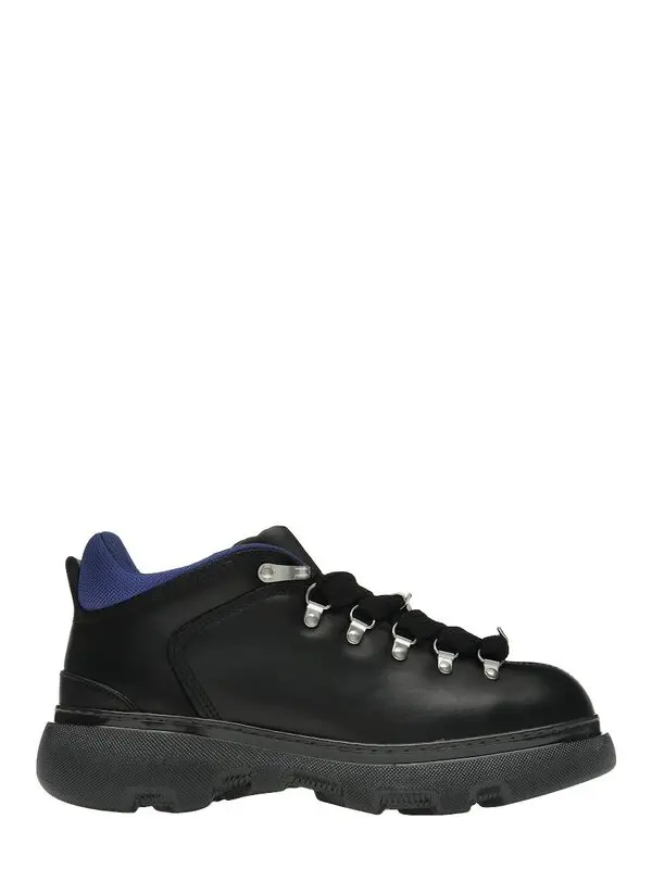 Burberry Leather Trek Boots - Black