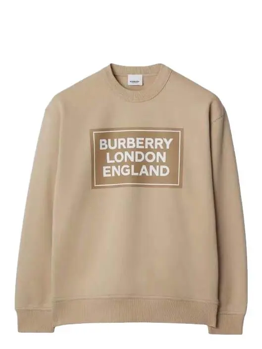 Burberry Santo Logo Crewneck Sweater - Soft Fawn
