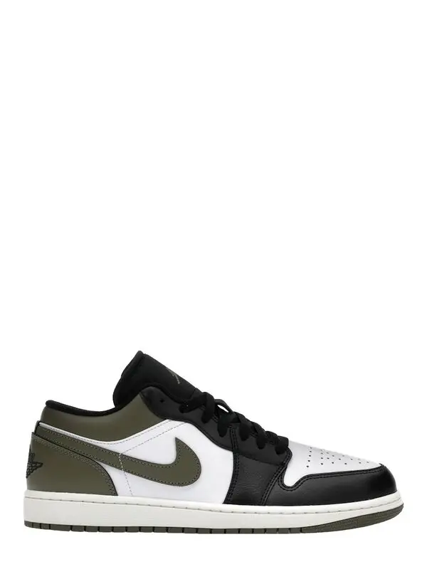 JORDAN 1 Low Toe Sneakers - Black/medium Olive/white