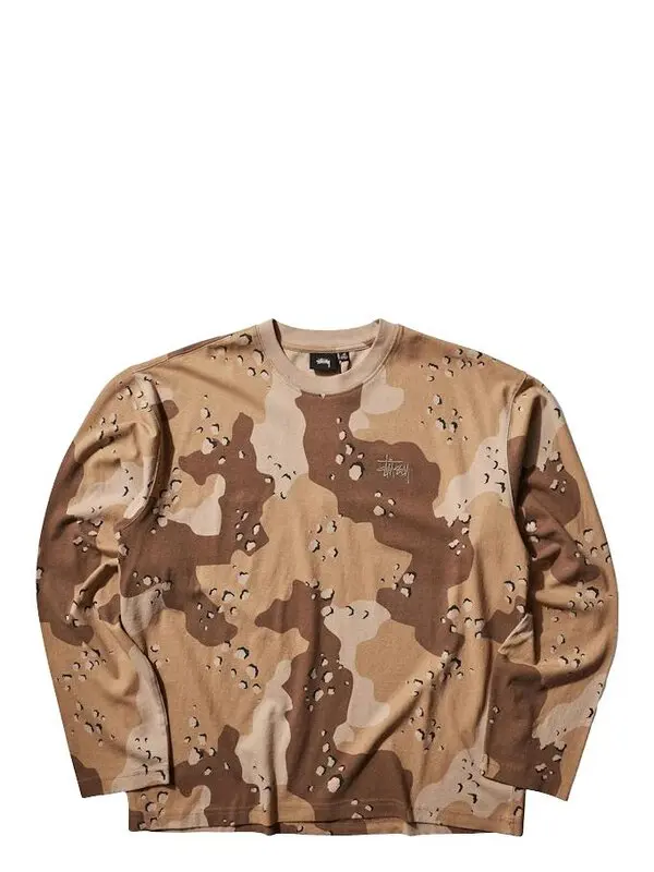 StÜssy Heavy Washed Long Sleeve T-shirt - Desert Camo