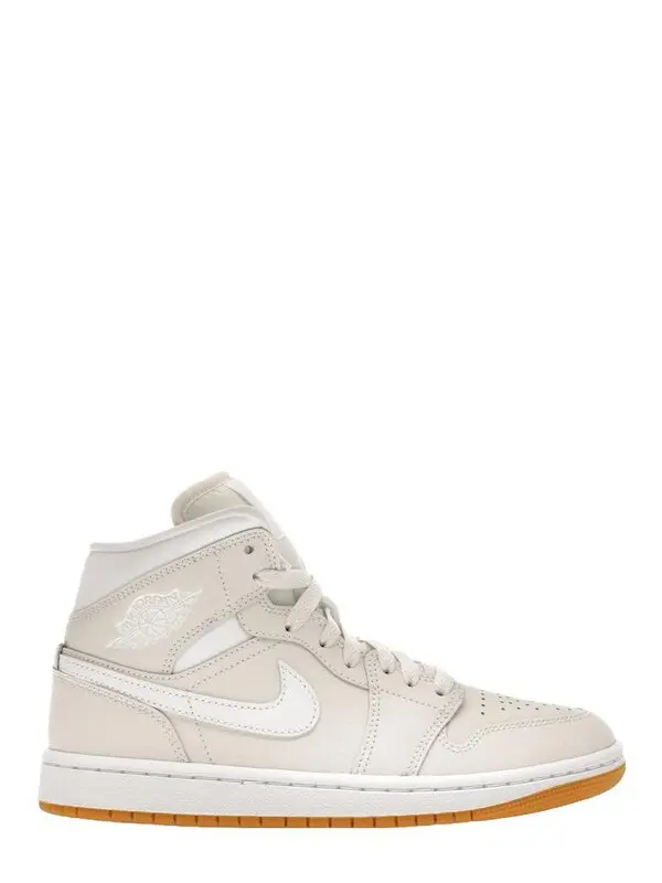 JORDAN 1 Mid Gum Sneakers - Phantom/gum Light Brown/white