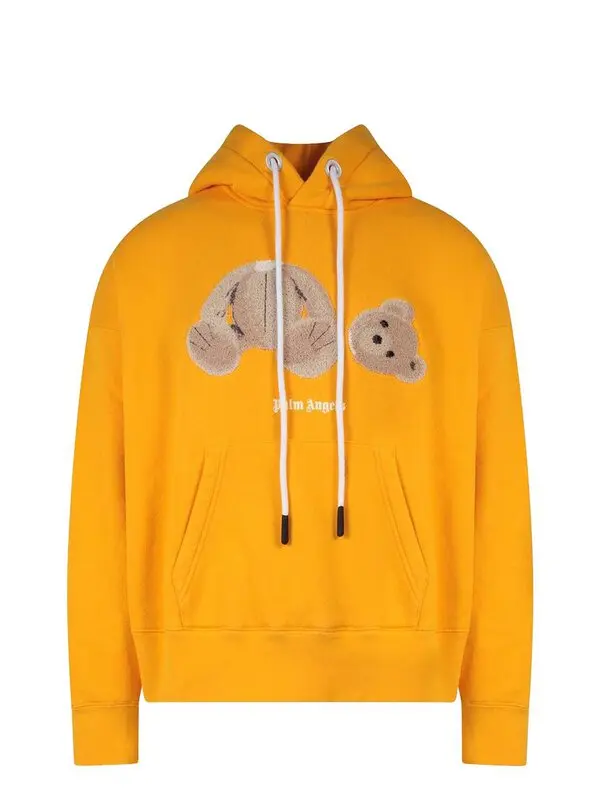 Palm Angels Pa Bear Hooded Sweatshirt - Yellow