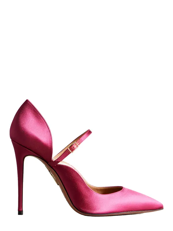 AQUAZZURA Bellezza 105 Satin Mary Jane Pumps - Pink