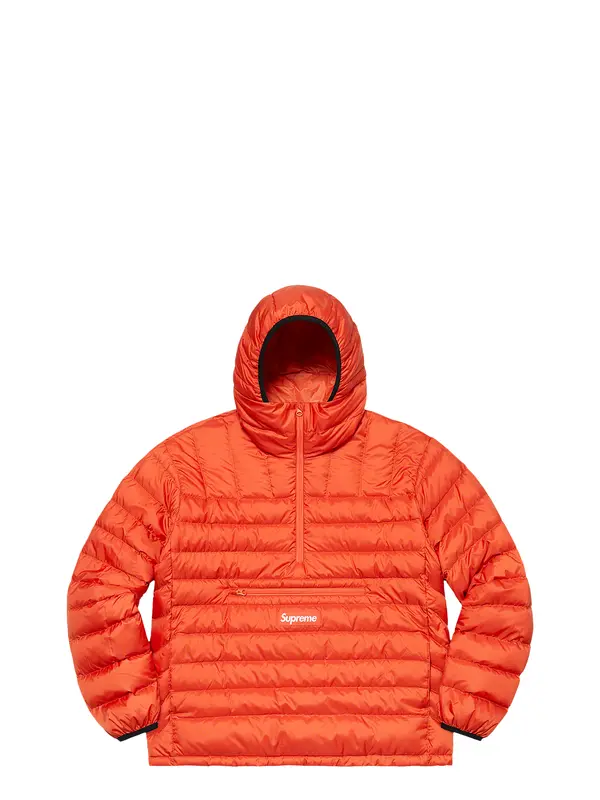 Supreme Micro Down Half Zip Hooded Pullover 'dark - Orange