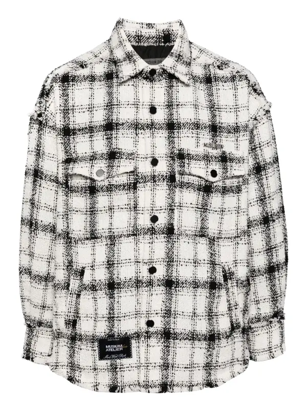 MUSIUM DIV. Checked Shirt Jacket - White