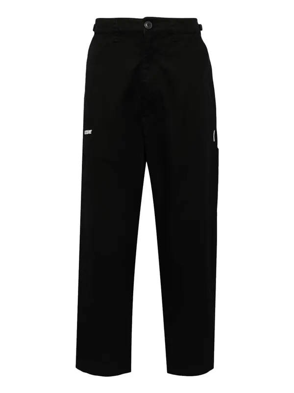 Izzue Logo-embroidered Trousers - Black
