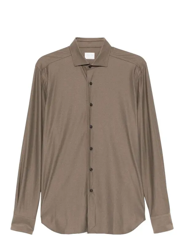 XACUS Stretch-jersey Shirt - Brown