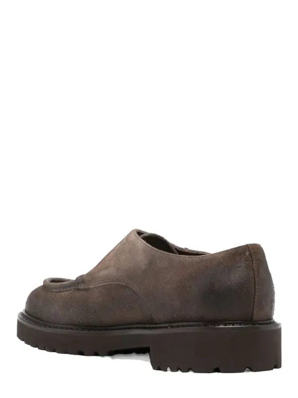 DOUCAL'S Suede Monk Shoes - Brown