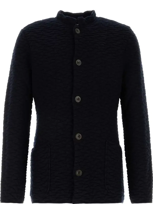 Giorgio Armani Wool-blend Cardigan - Blue
