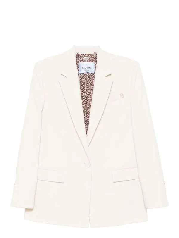BLUGIRL Logo-plaque Blazer - Neutrals