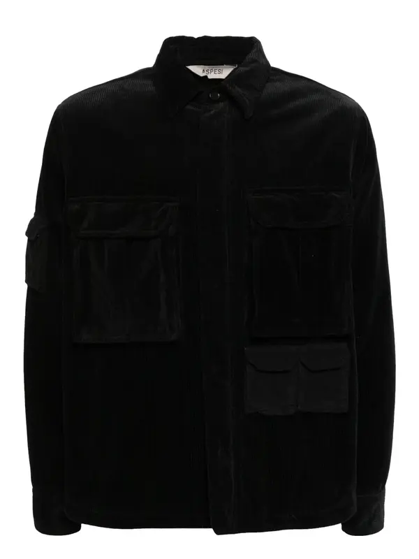 Aspesi Corduroy Shirt Jacket - Black