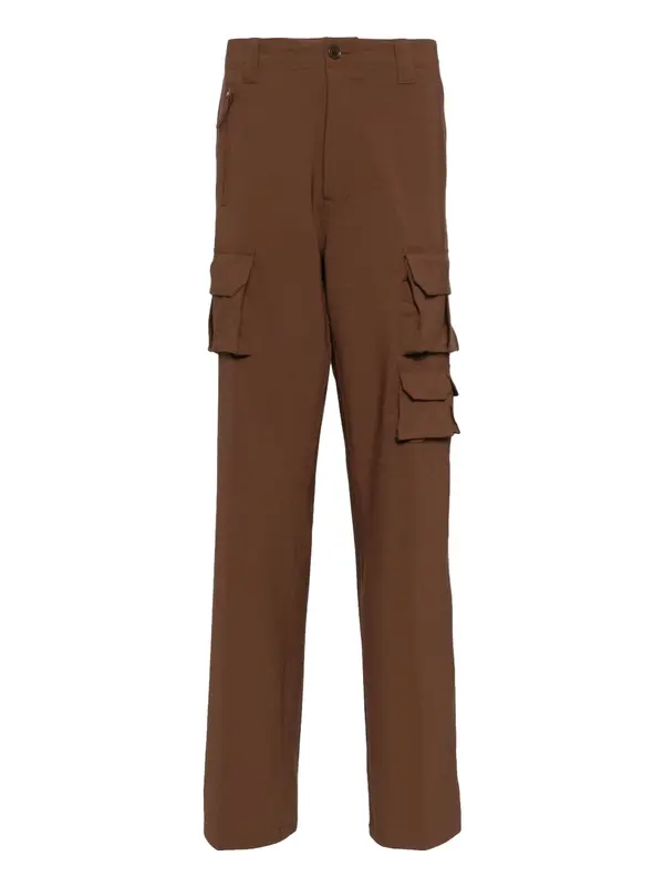 Aspesi Multi-pocket Straight Leg Trousers - Brown
