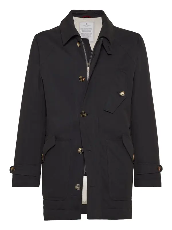 Brunello Cucinelli Padded Trench Coat - Black