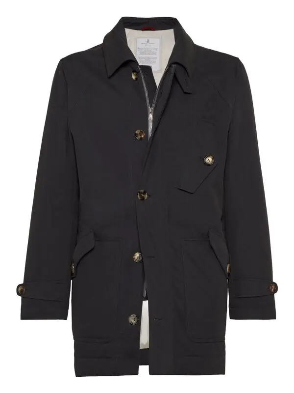 Brunello Cucinelli Padded Trench Coat - Black