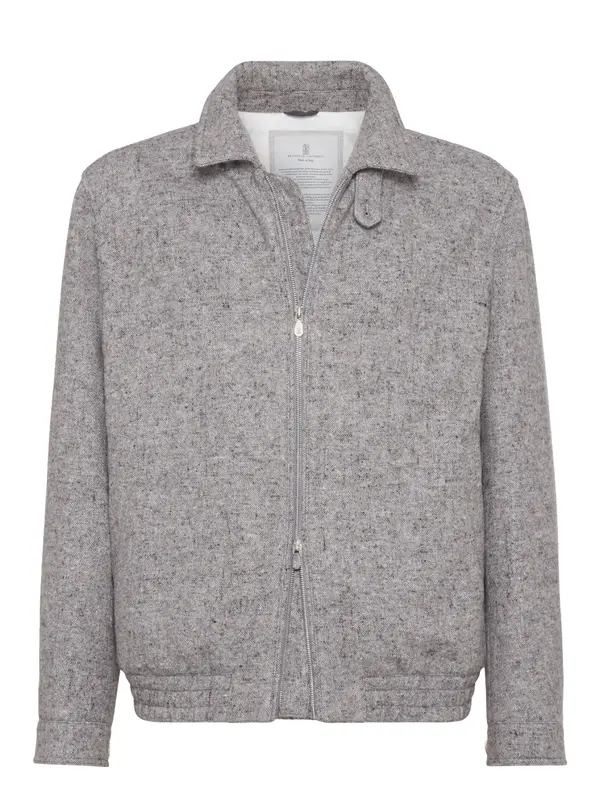 Brunello Cucinelli Padded Bomber Jacket - Grey