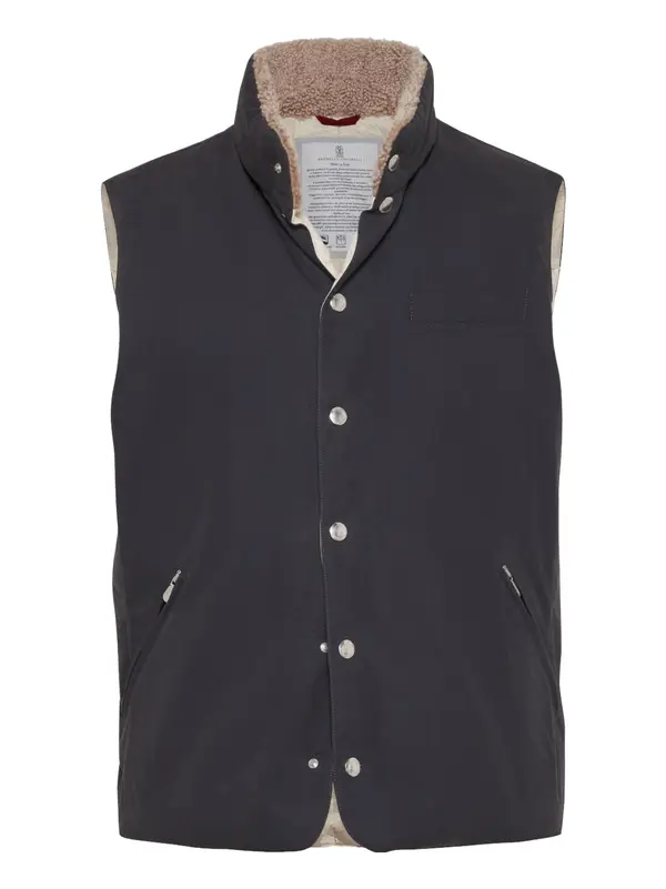 Brunello Cucinelli Goose-down Padded Gilet - Black