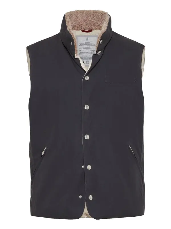 Brunello Cucinelli Goose-down Padded Gilet - Black