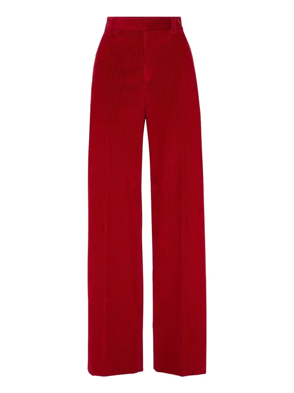 Brunello Cucinelli Corduroy Wide-leg Trousers - Red