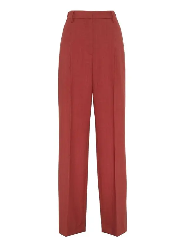Brunello Cucinelli Virgin-wool Tailored Trousers - Red