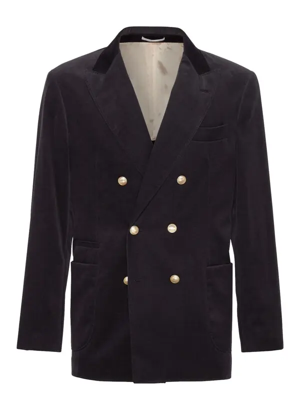 Brunello Cucinelli Double-breasted Blazer - Grey